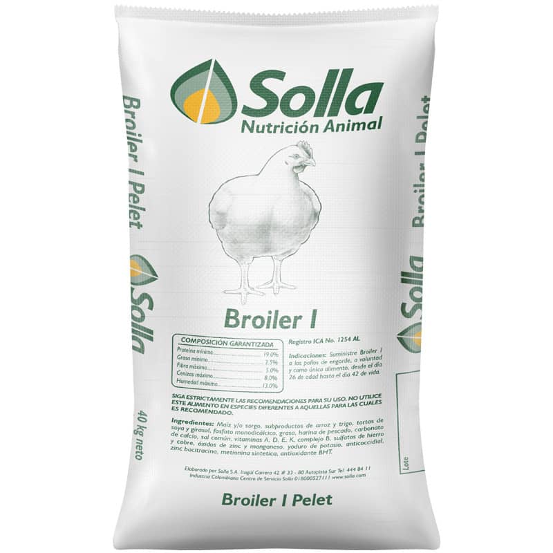 Alimento para pollos de engorde Broiler I x 40 kg - Solla | Croper