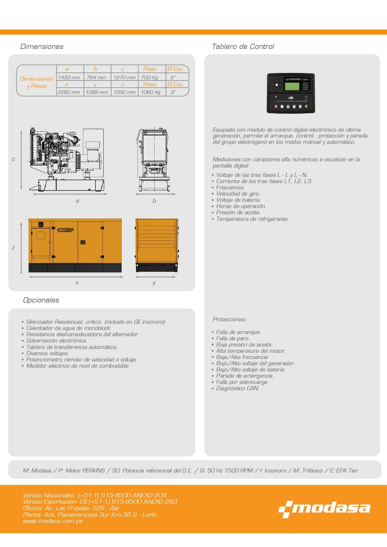Grupo Electrógeno MP-30 - Modasa | Croper