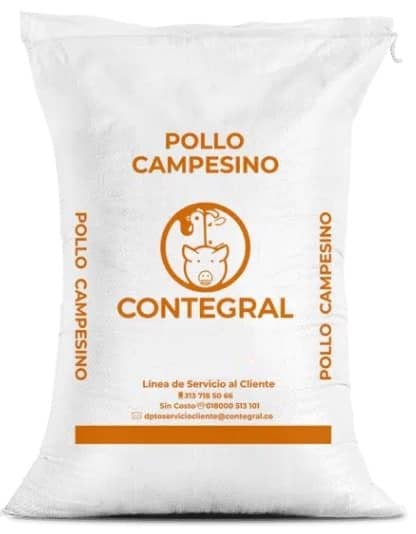 Alimento para aves Pollo Campesino Levante 20 x 1 kg - Contegral | Croper