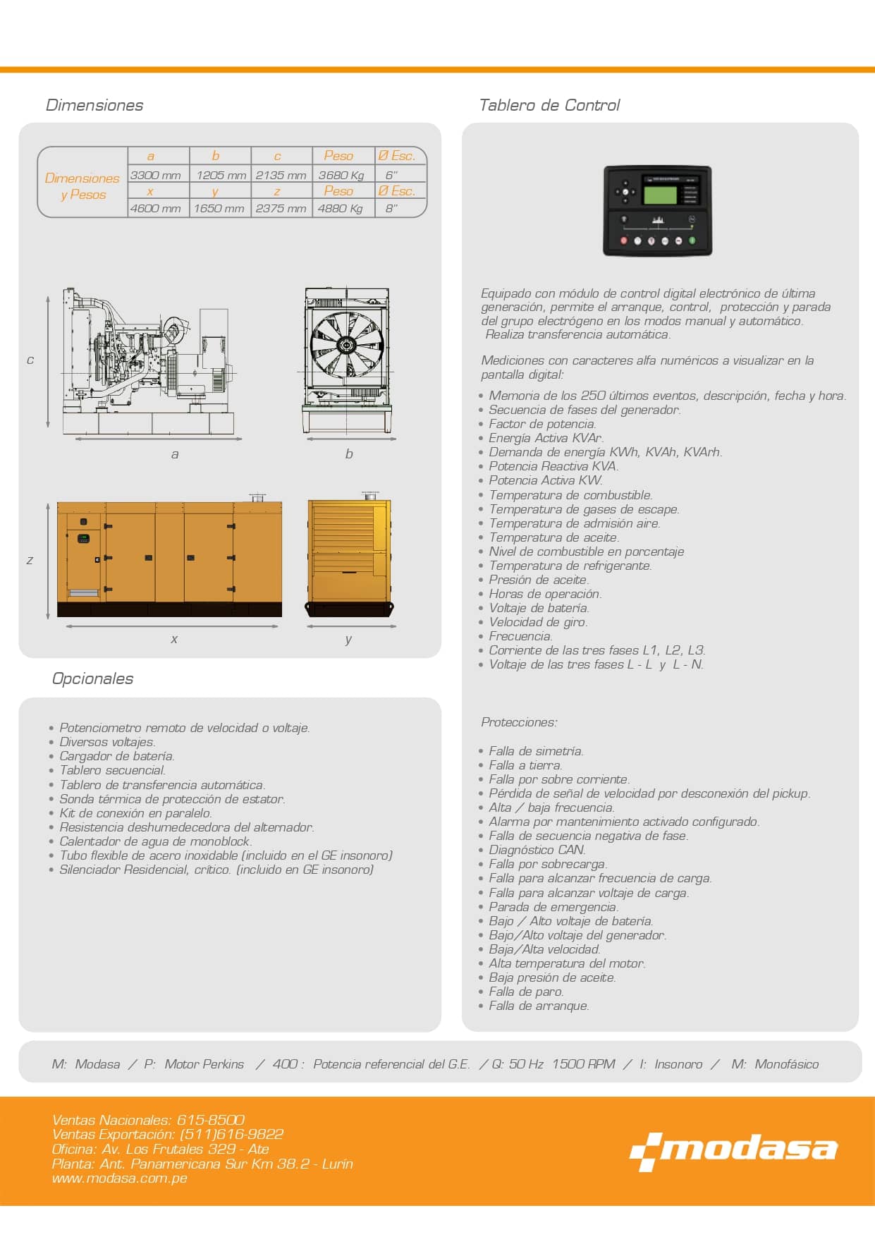 Grupo Electrógeno MP-400 - Modasa | Croper