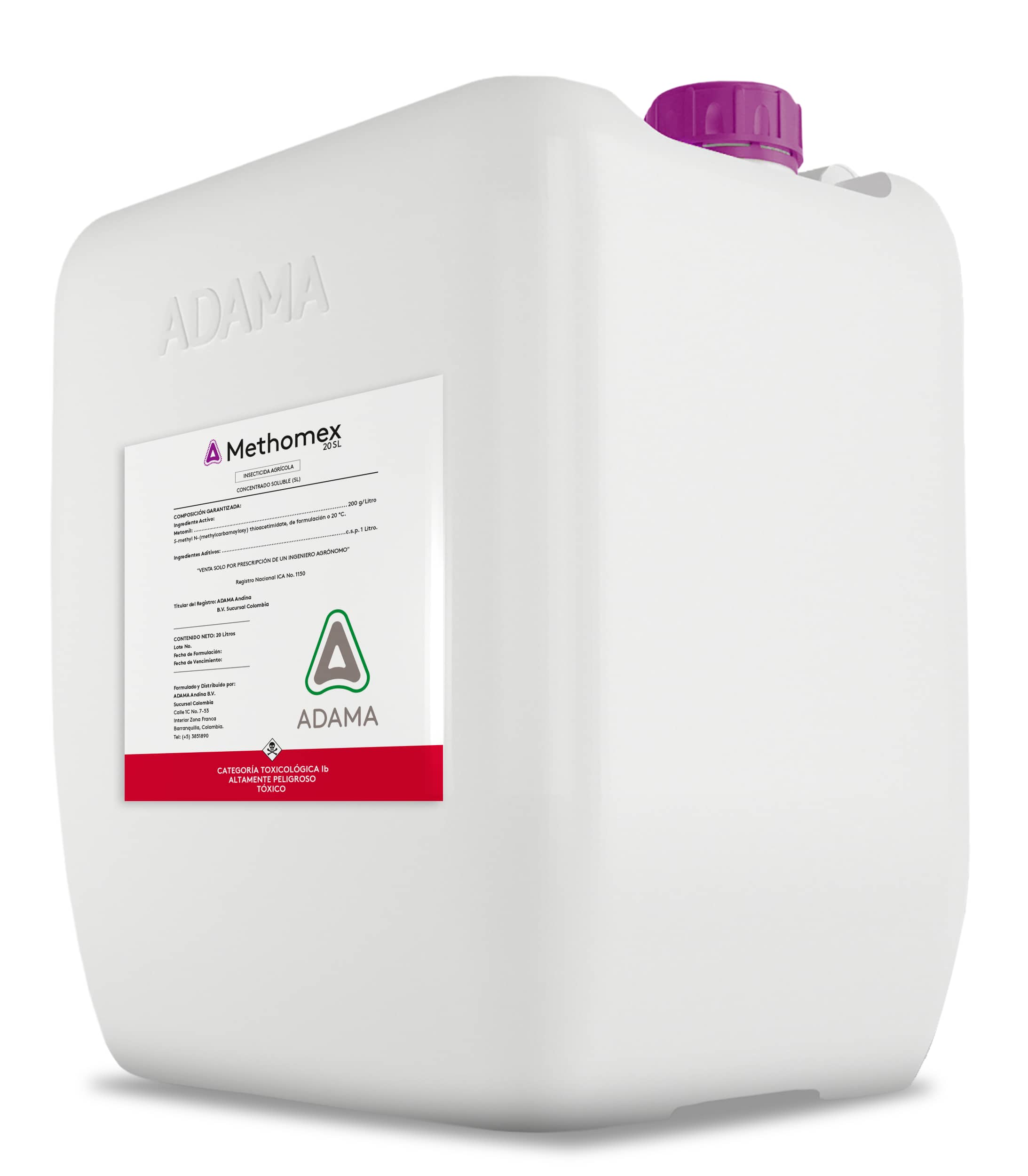 Insecticida Methomex 20% SL x 20 Lt - Adama | Croper